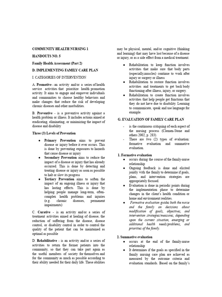 Open CHN Lecture Module 5 Family Health Assessment Part 2 | PDF ...