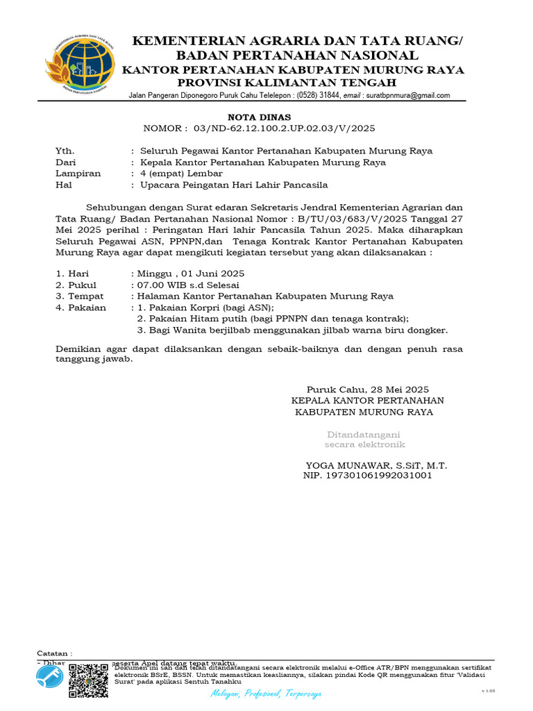 ND Peringatan Harlah Pancasila Th. 2025 | PDF