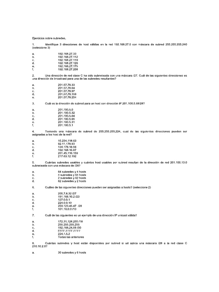 LAN C3 VLSM Ej4 | PDF