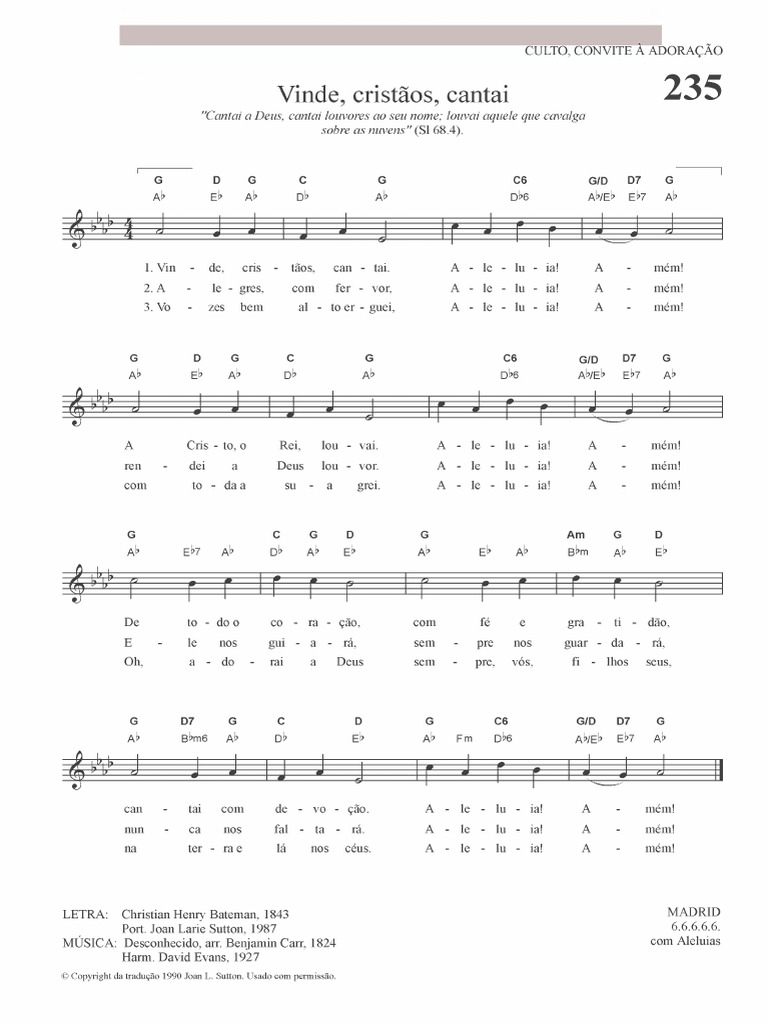 Vinde Cristaos Cantai | PDF
