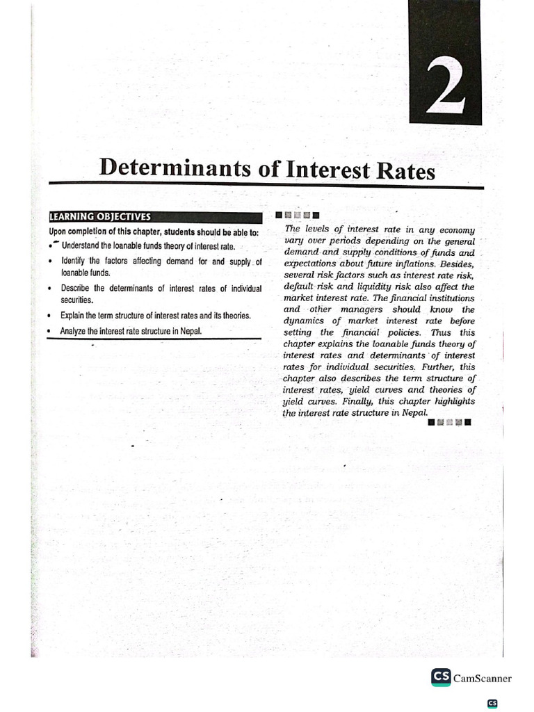 Determination of Interest Rate | PDF