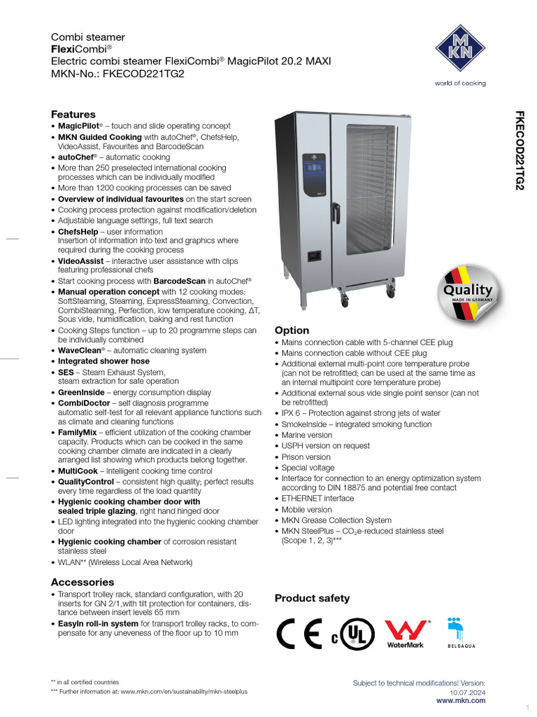 MKN FlexiCombi MagicPilot Manual | PDF