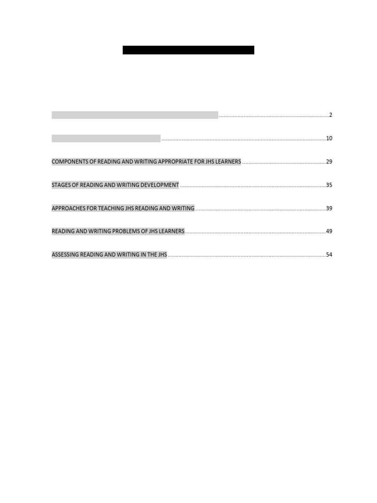 Reading and Writing Notes JHS | PDF | Reading Comprehension | Schema ...
