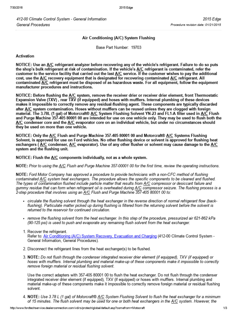 Air Conditioning System Flushing | PDF | Air Conditioning | Engineering ...