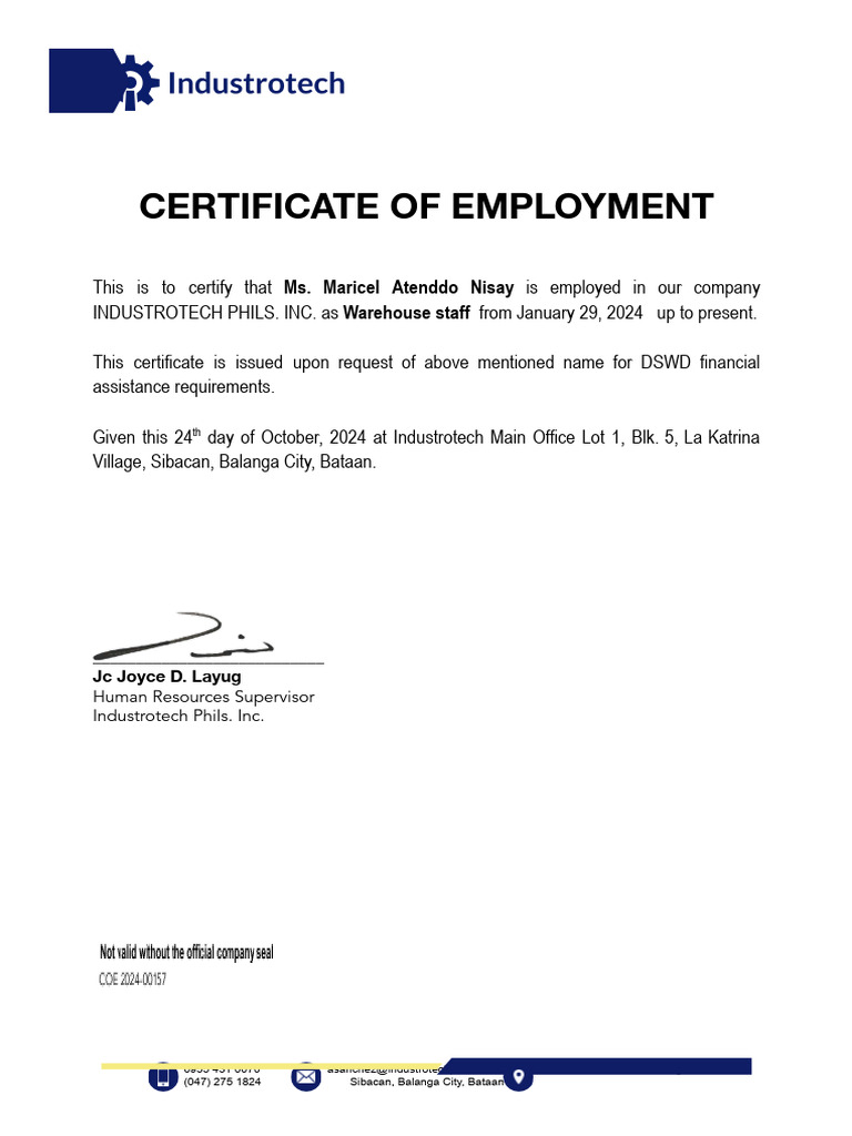 Coe 2024-00157 | PDF