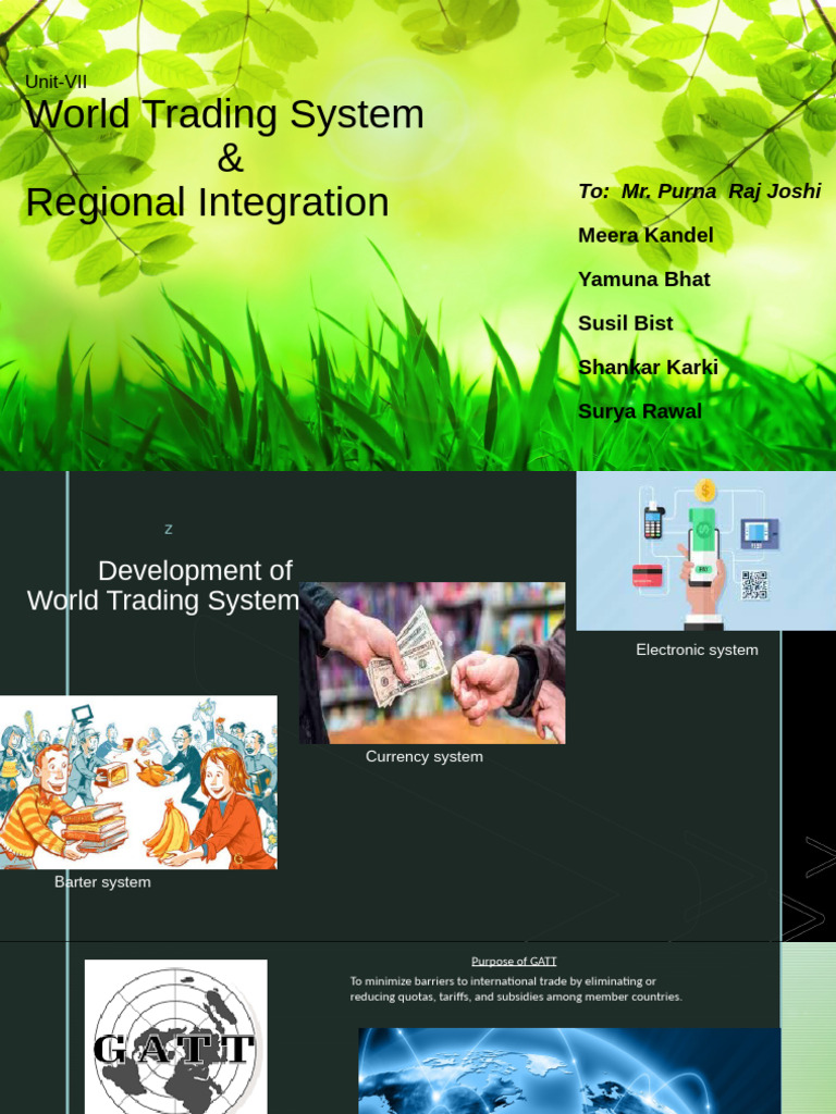 World Trading System IB | PDF | World Trade Organization | Economies