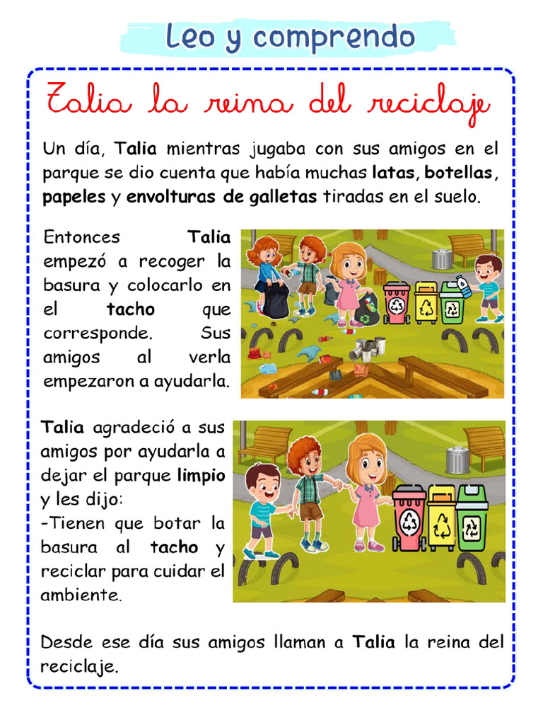 Talía y la Reina del Reciclaje | PDF