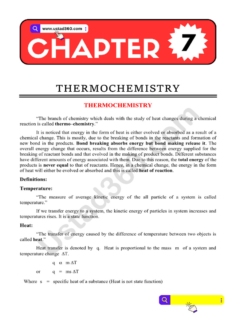 Punjab 11th Chemistry Chapter 7 | PDF