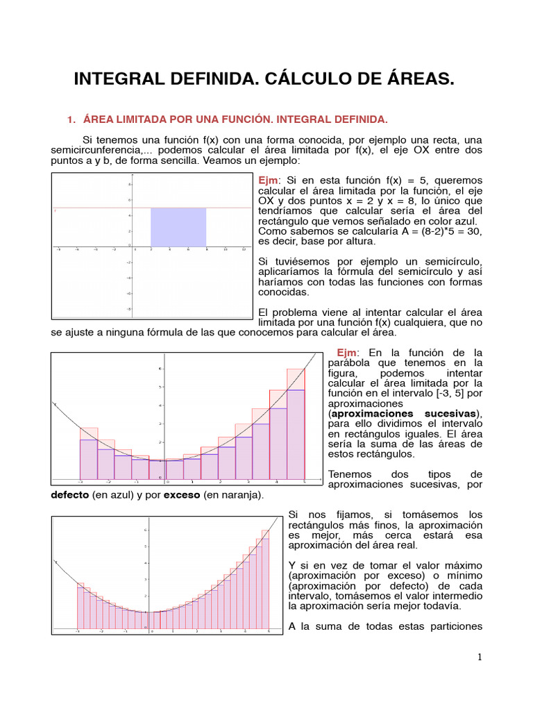Integral Definida | PDF | Integral | Análisis matemático