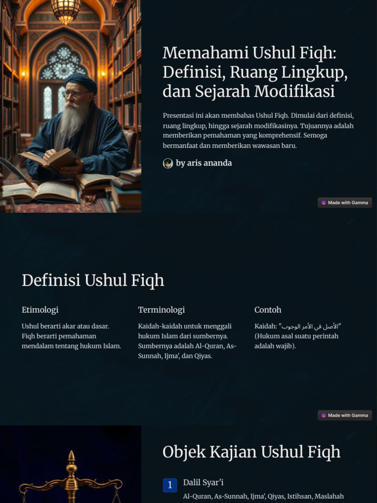 Memahami Ushul Fiqh Definisi Ruang Lingkup Dan Sejarah Modifikasi | PDF