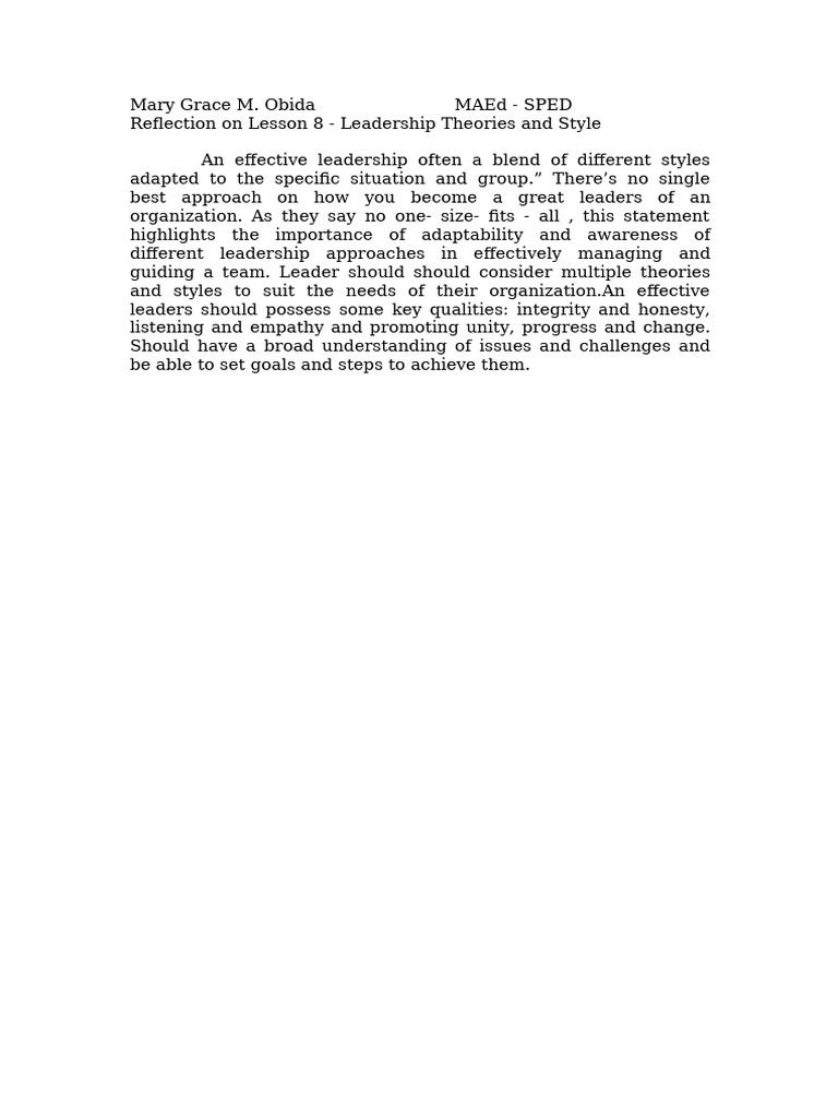 Reflection 8 | PDF