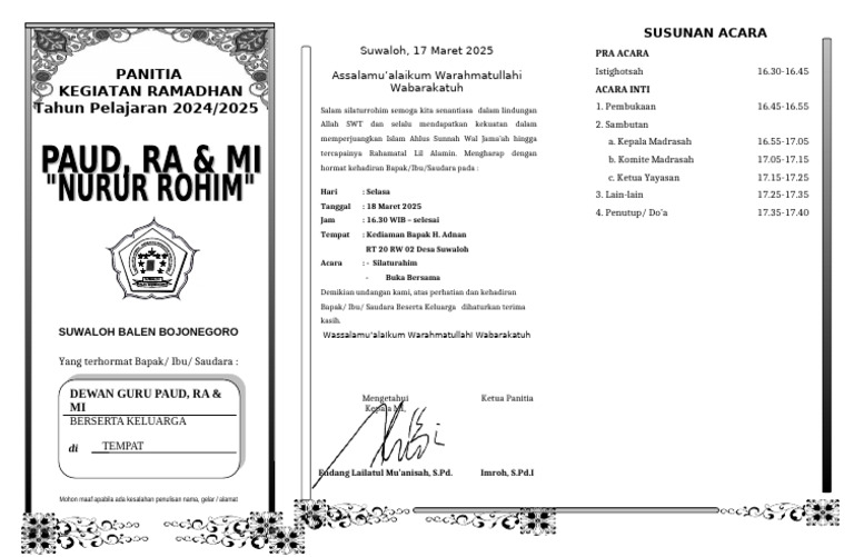 UNDANGAN Bukber | PDF
