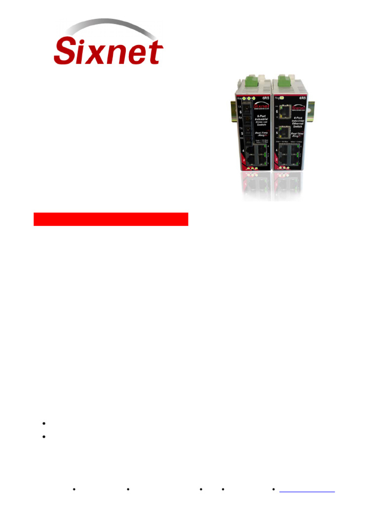 SL-SLX-6RS_manual.r02 | PDF | Network Switch | Computer Network