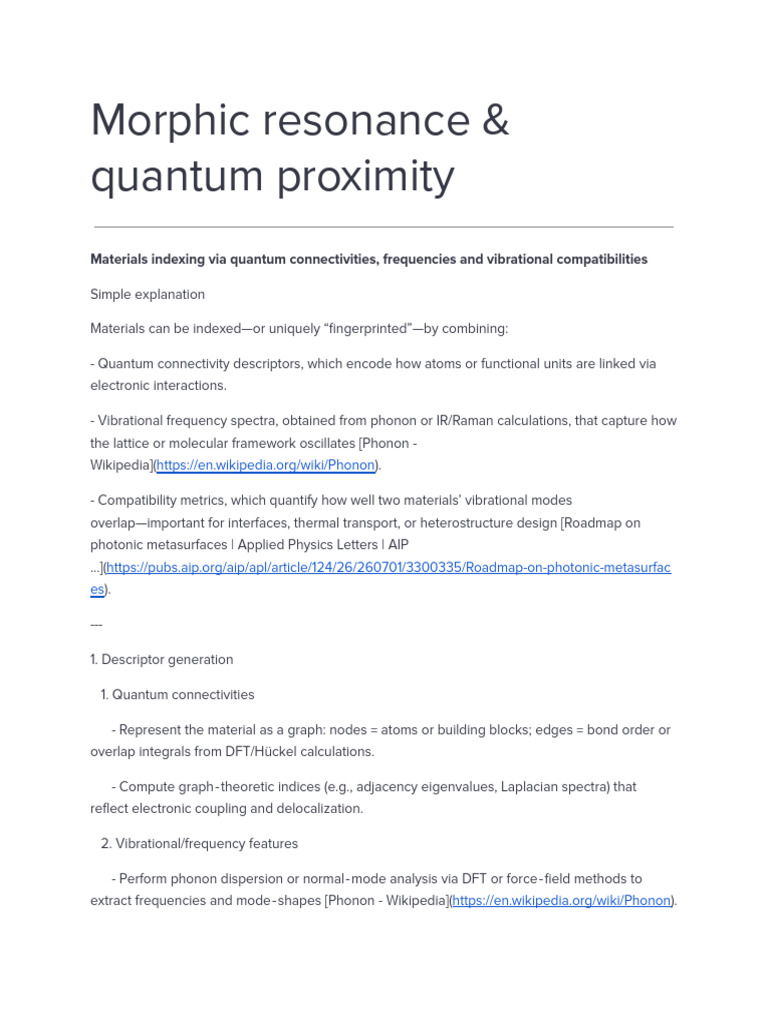 Morphic Resonance & Quantum Proximity | PDF | Atomic Orbital | Spectroscopy