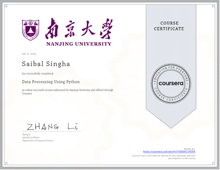 Coursera YT4QQECTH5P4 | PDF