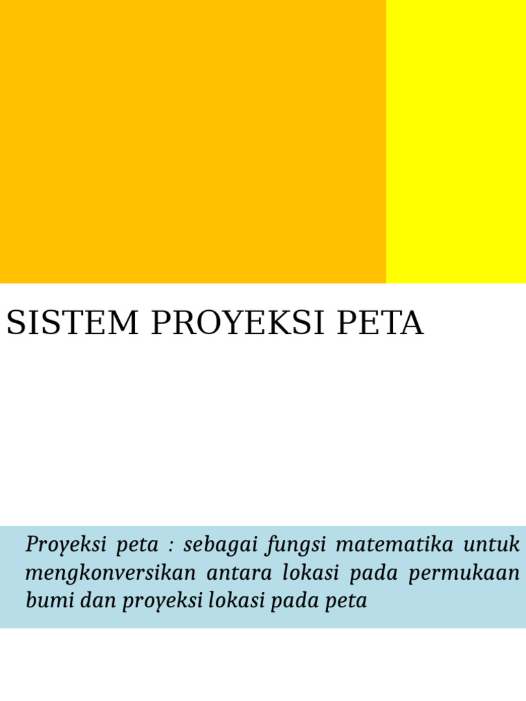 Sistem Proyeksi Peta | PDF