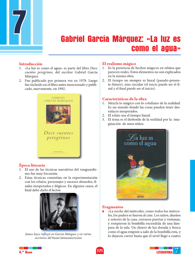 Análisis de "La luz es como el agua" | PDF | Gabriel García Márquez