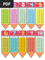 Tablas de Multiplicar en Lápiz del 1 al 10 | PDF