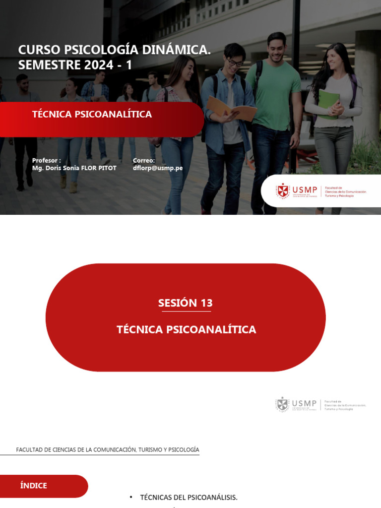 S13 - Tecnicas Del Psicoanalisis | PDF | Psicoanálisis | Mente inconsciente