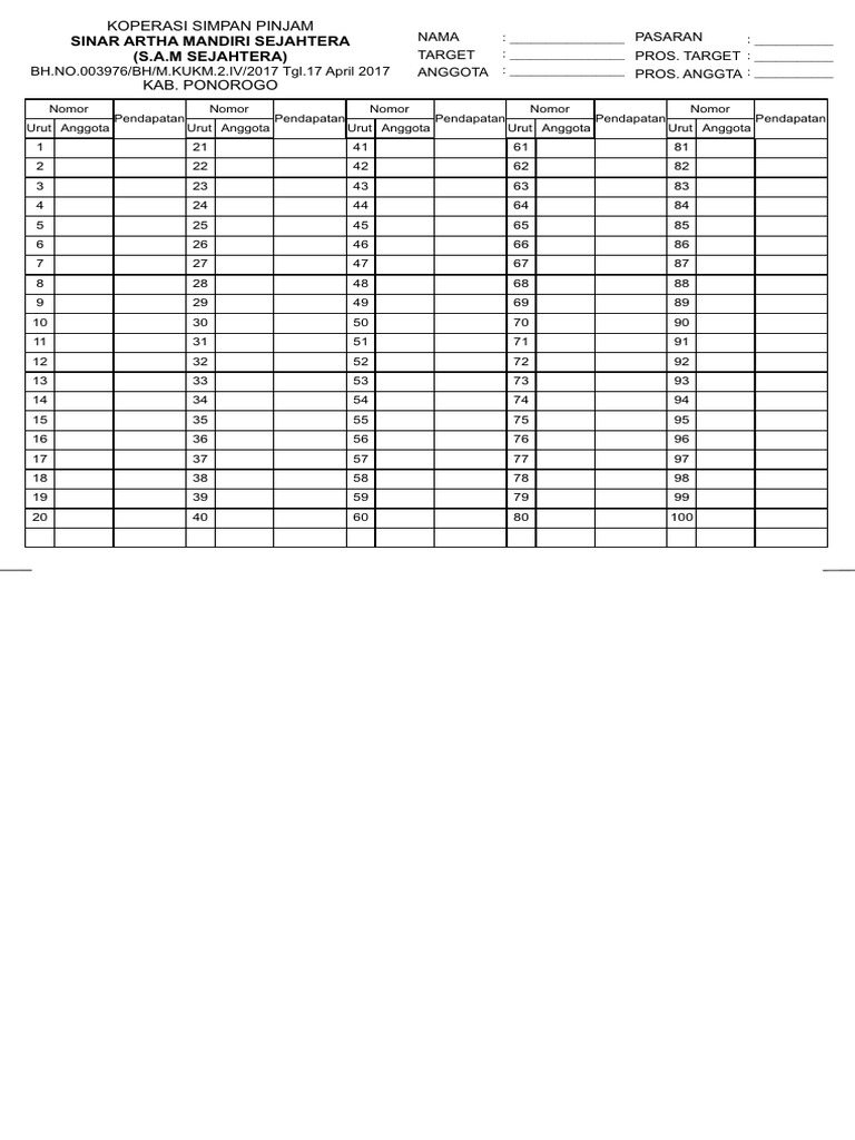 Rekap Sam Pramuka Rev - Juni | PDF