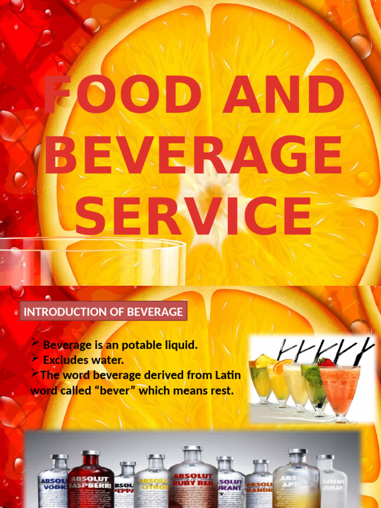 Bevarages and Their Kinds | PDF | Drink | Alcoholic Beverages