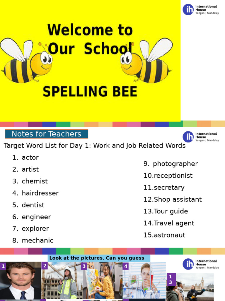 Spelling Bee - KET - Day One | PDF | Linguistic Morphology | Language Families