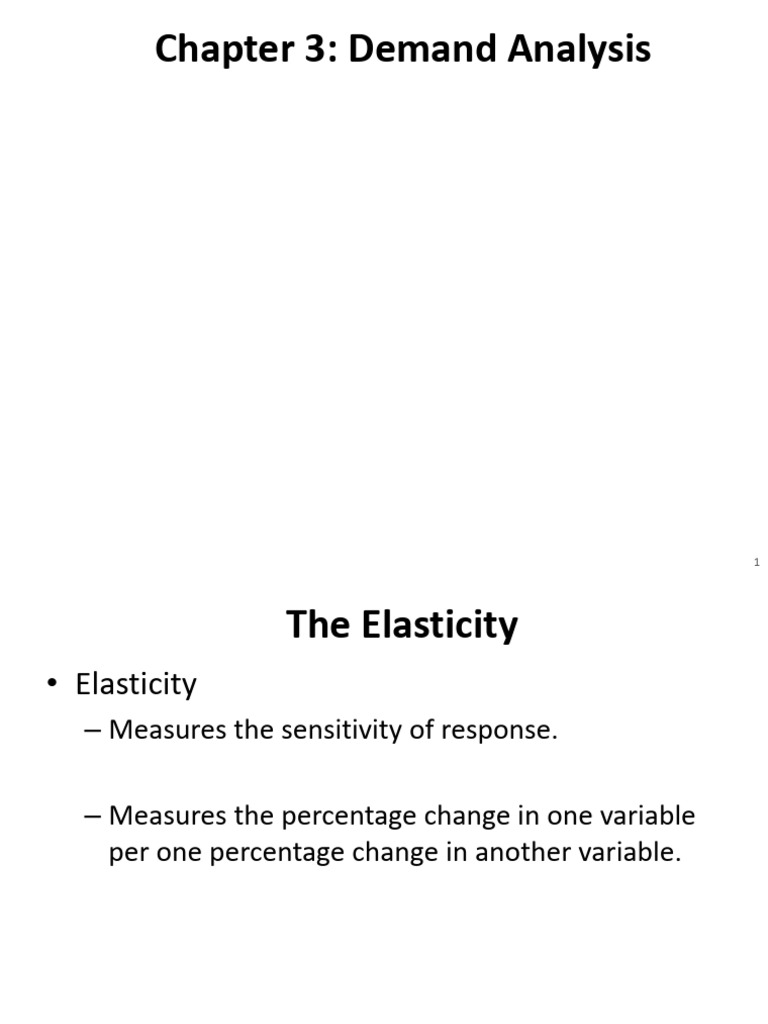 CH 3 Quant Demand Analysis - Regression | PDF | Elasticity (Economics) | Coefficient Of ...