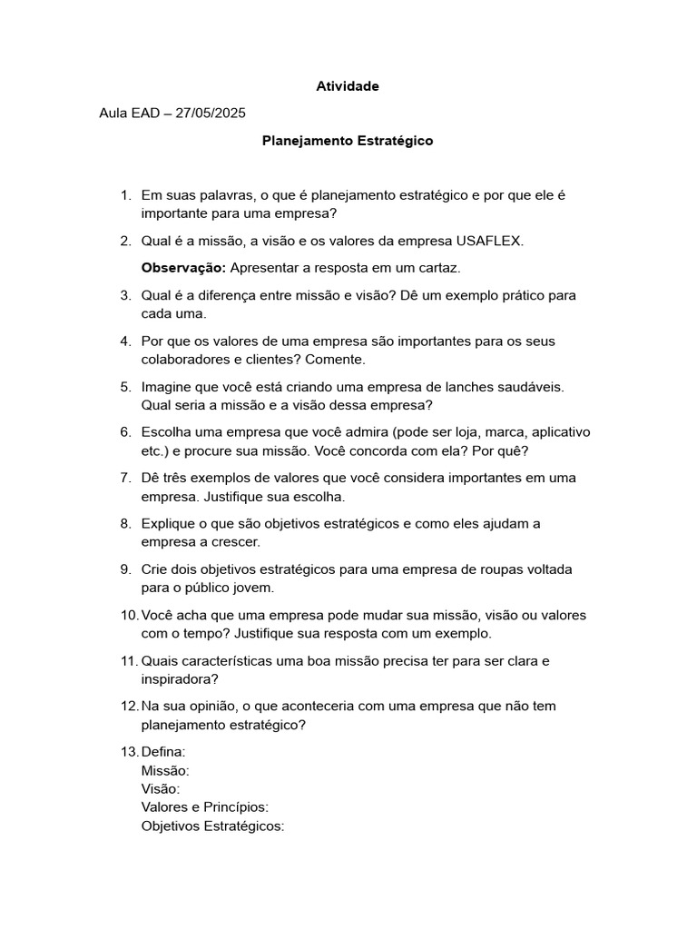 Atividade EAD 27052025 | PDF