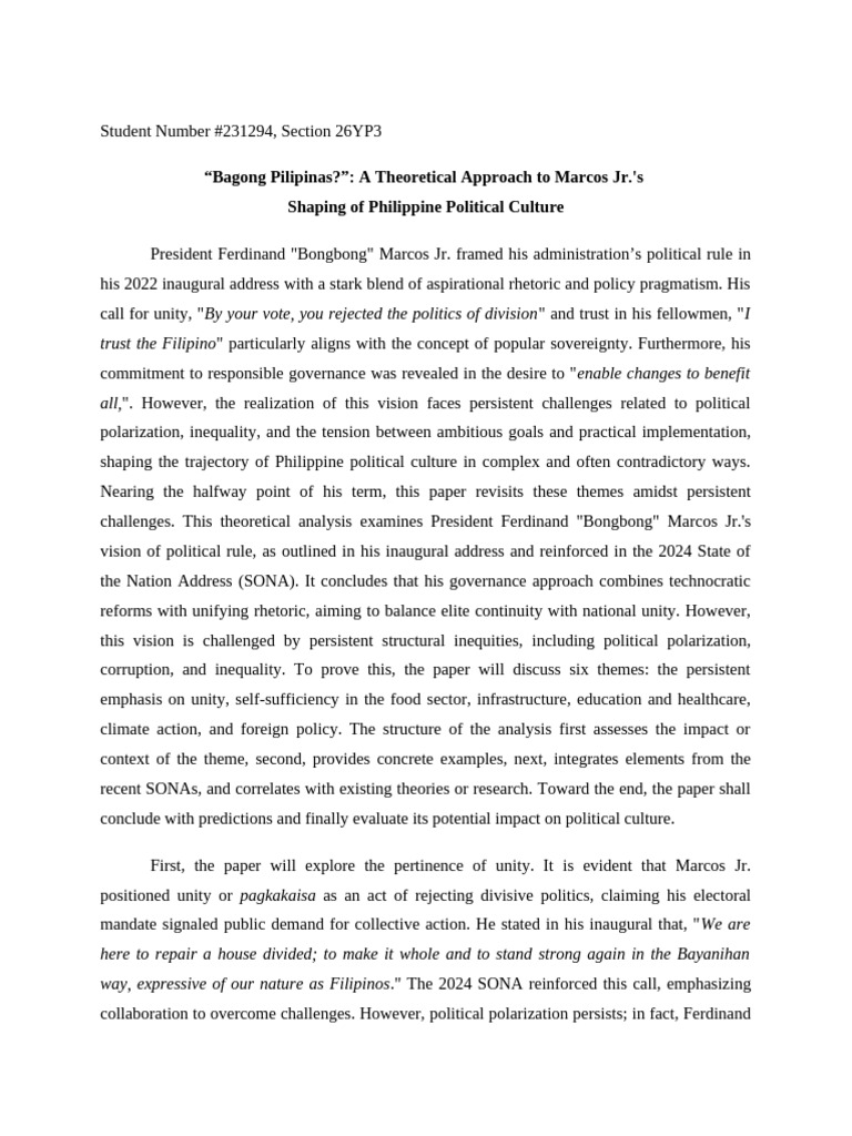 On Bbm's Sona (Lumba, 2025) | PDF | Philippines | Governance