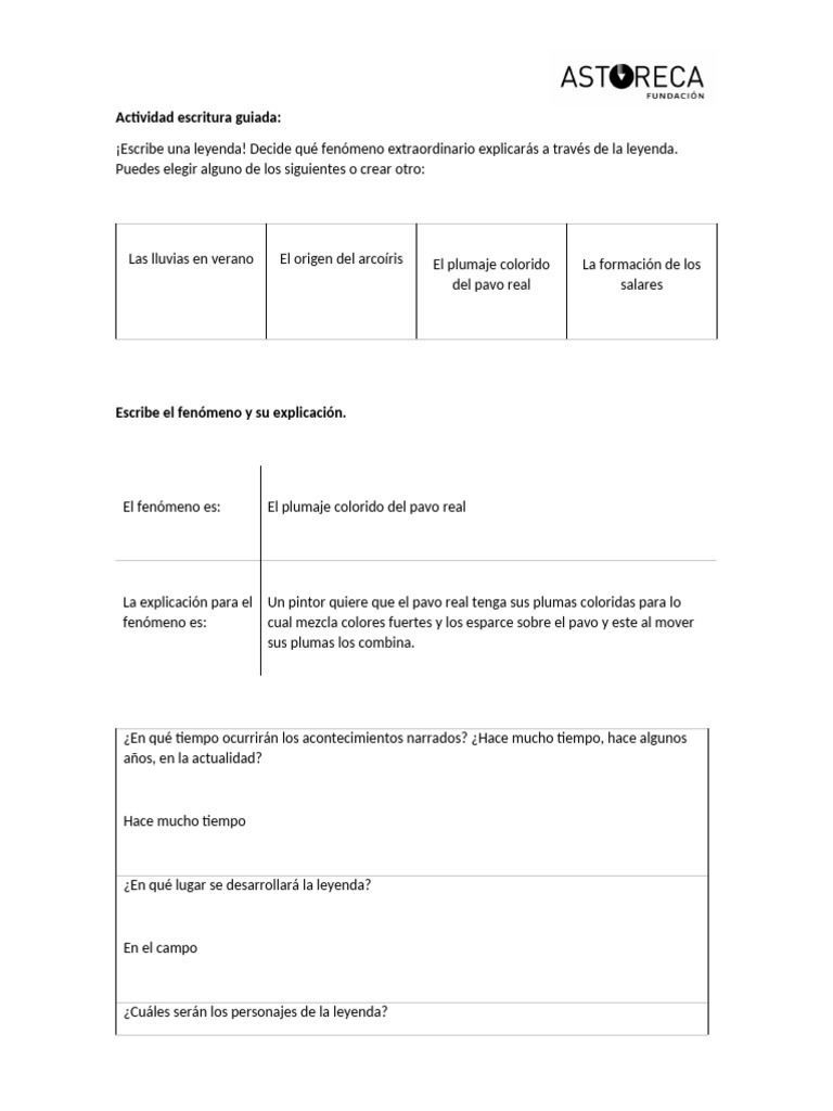 Escritura Guiada Material para Completar Planificación y Escritura de ...