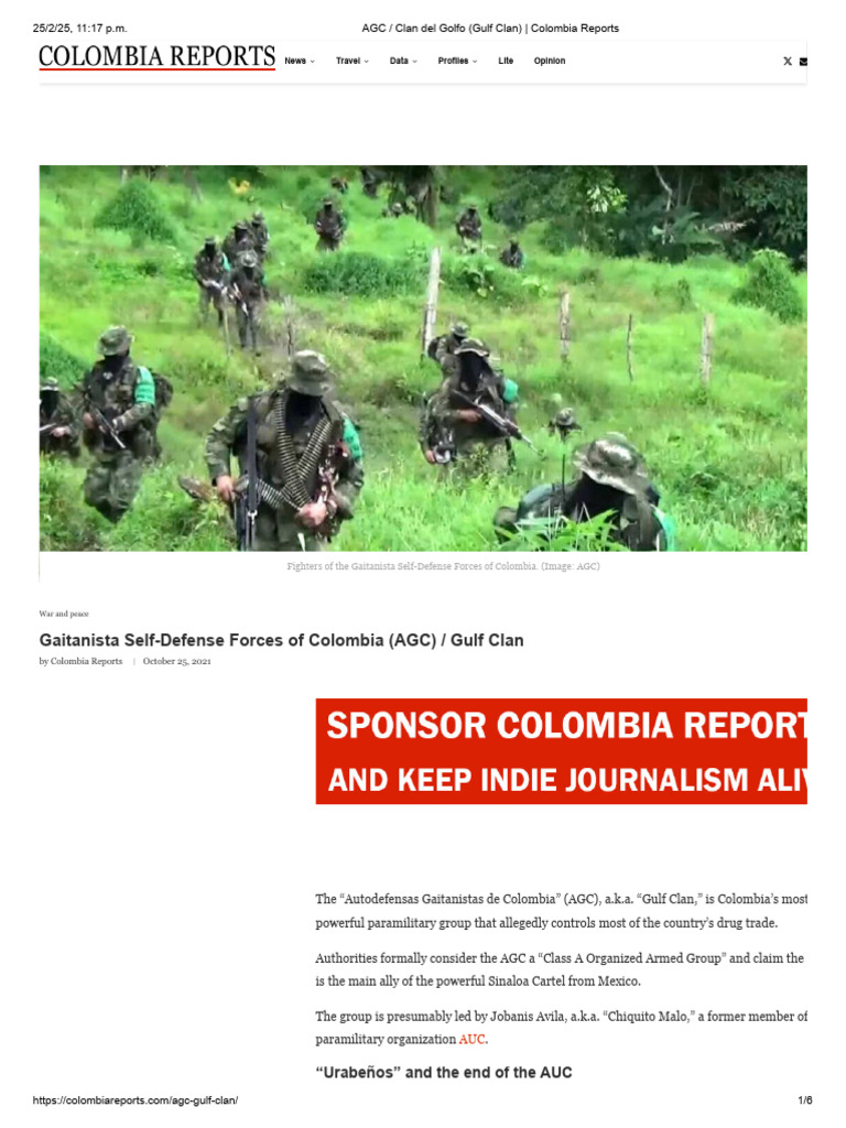 Gulf Clan: Colombia's Drug Powerhouse | PDF | Organized Crime Activity ...