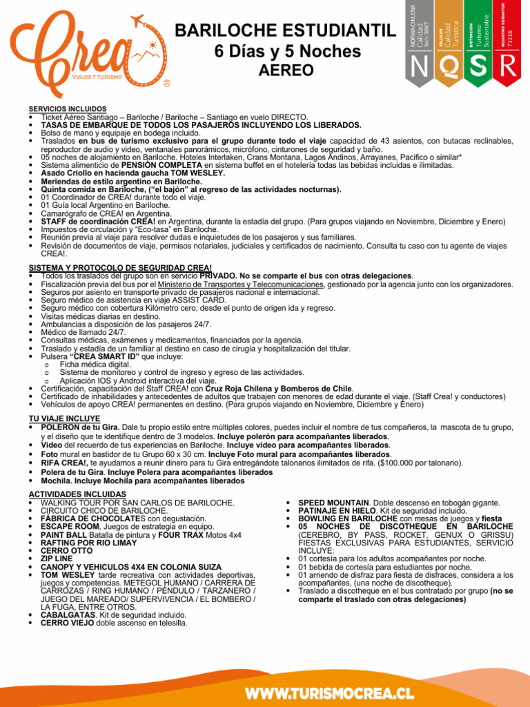 (Aereo) Bariloche Estudiantil 5N | PDF