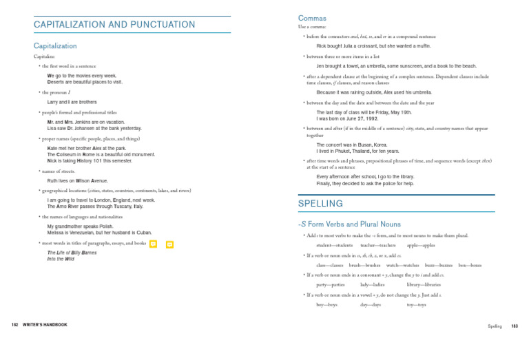 Capitalization, Punctuation, and Spelling Guide | PDF | Languages ...