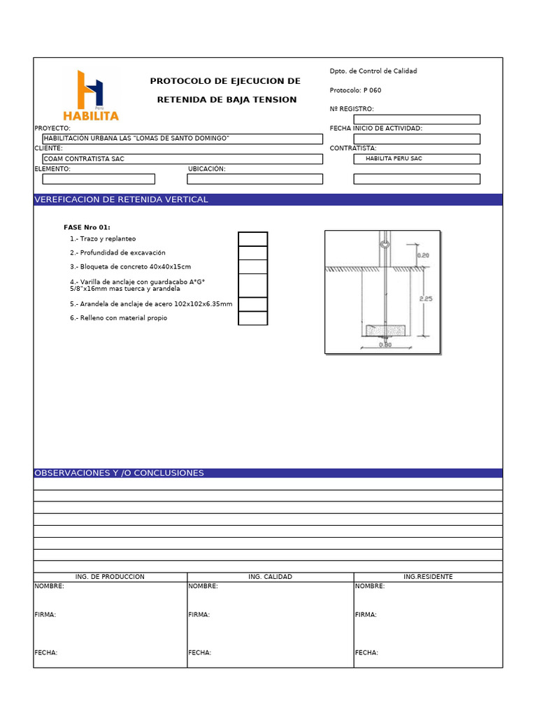 P-060 Protocolo de Ejecucion Retenida BT | PDF