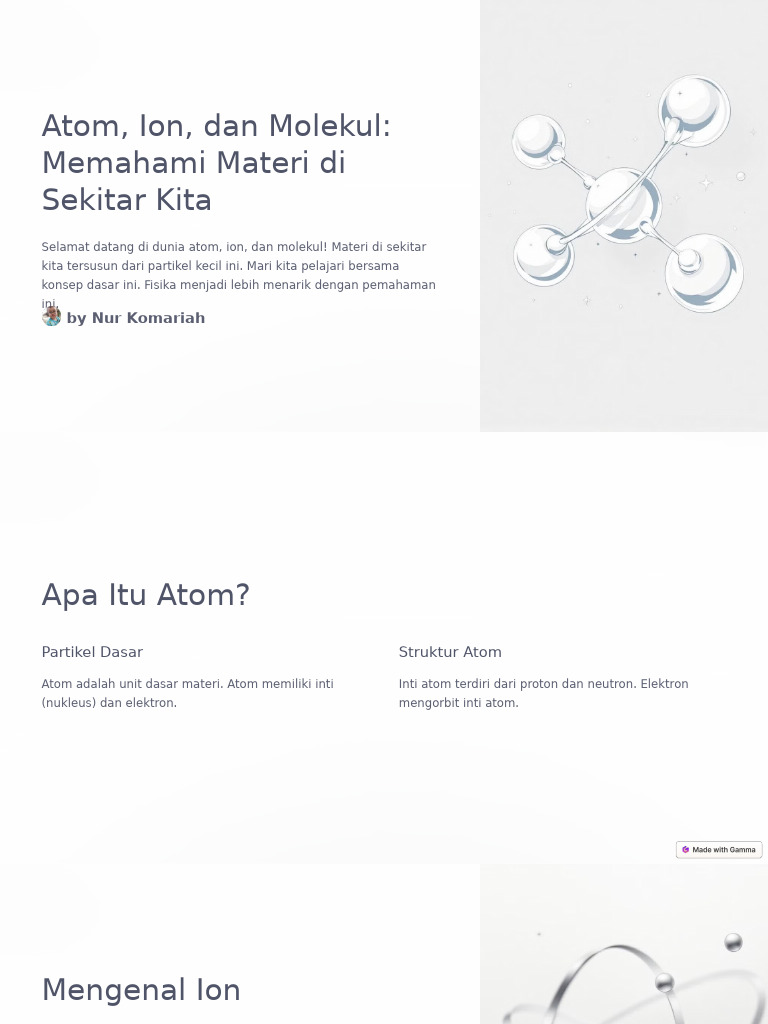 Atom-Ion-dan-Molekul-Memahami-Materi-di-Sekitar-Kita | PDF
