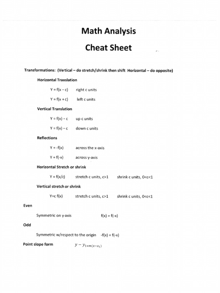 Math Cheat Sheet | PDF