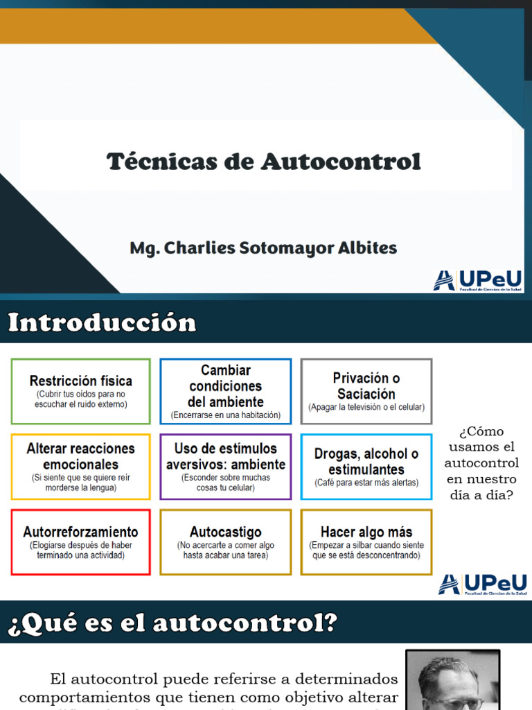 s11. Técnicas de Autocontrol - Gq89dwhu1t | PDF