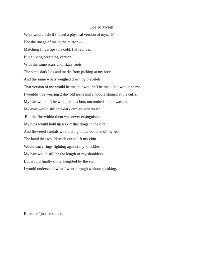 Ode to Myself: A Reflection on Identity | PDF