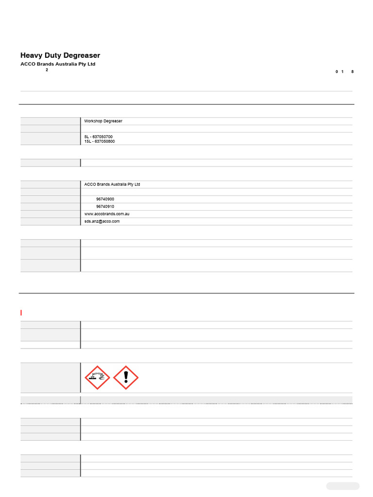 sds-heavy-duty-degreaser | PDF | Occupational Safety And Health