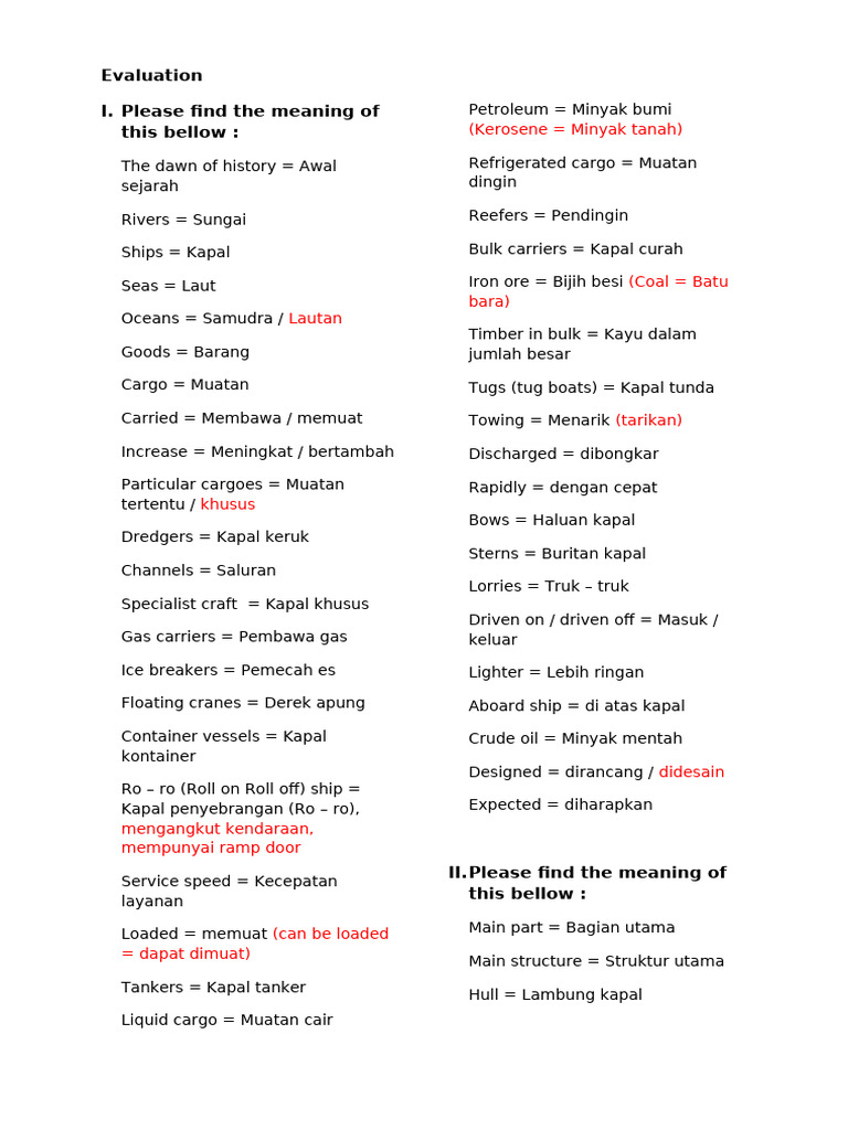 Maritime English | PDF | Ships | Freight Transport