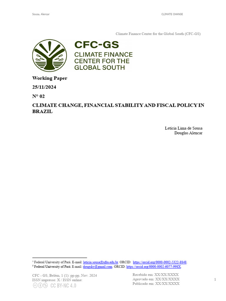 Climate Change, Financial Stability and Fiscal Policy in Brazil | PDF ...