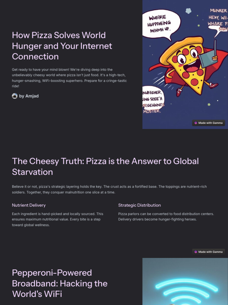 How Pizza Solves World Hunger and Your Internet Connection | PDF | Pizza | Breads