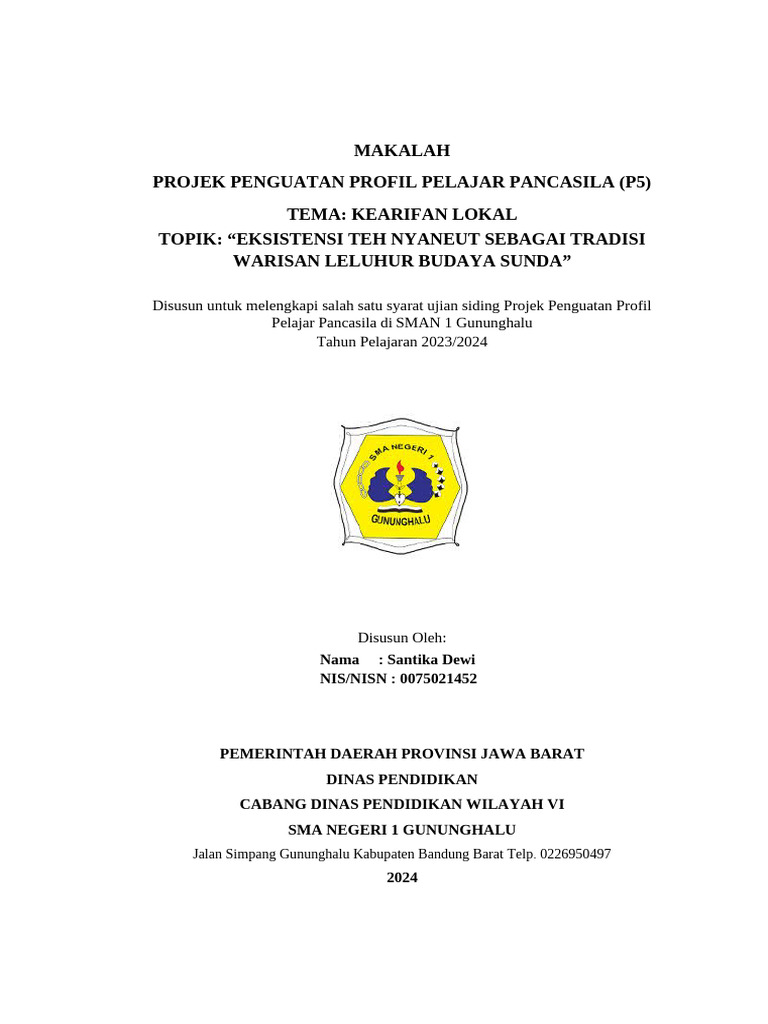 Jilid Makalah Kearifan Lokal | PDF