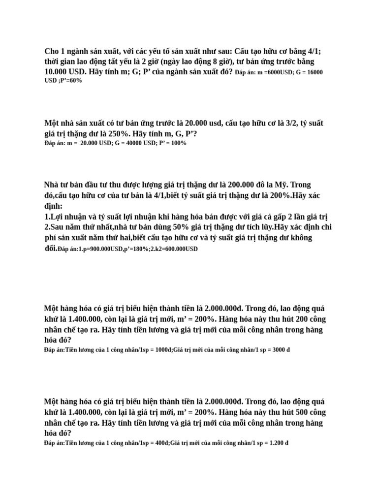 D NG Bài Toán KTCT | PDF