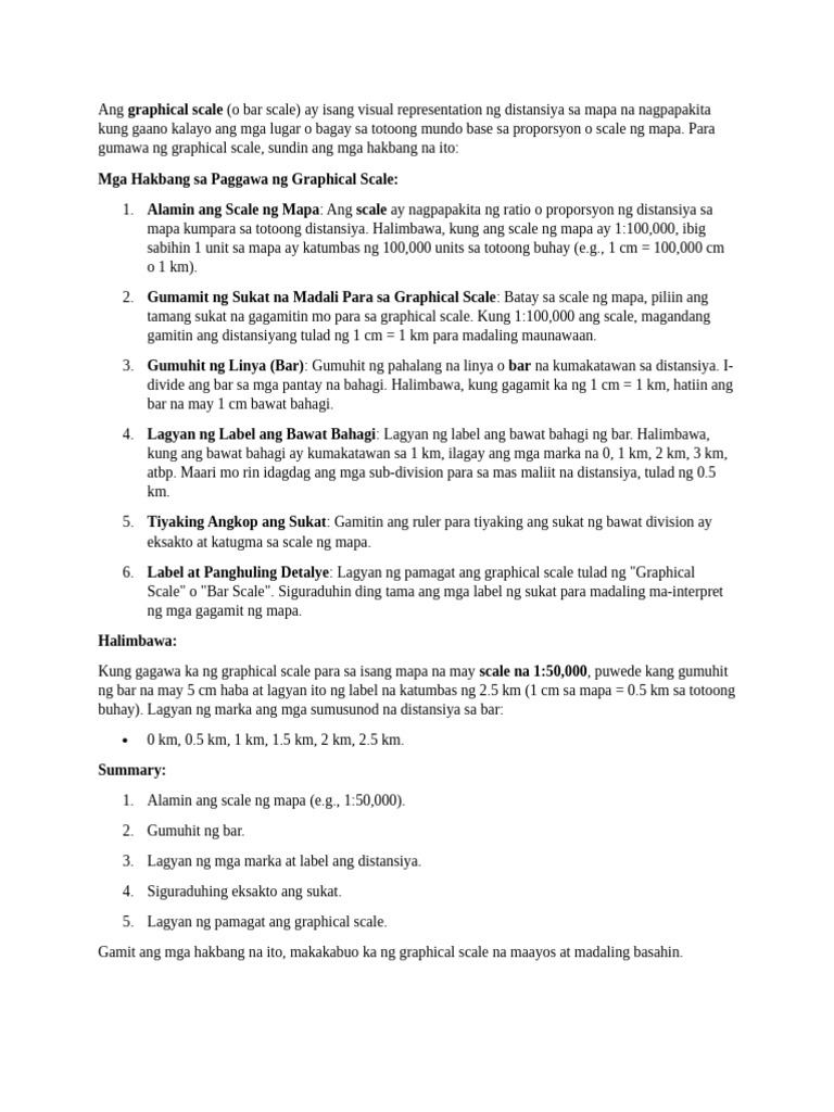 Ang Graphical Scale | PDF