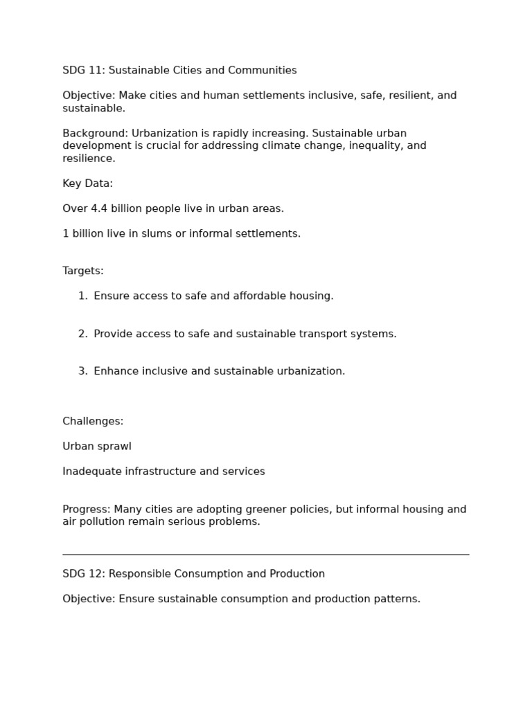 SDG 11, 12, 13 Detailed Report | PDF