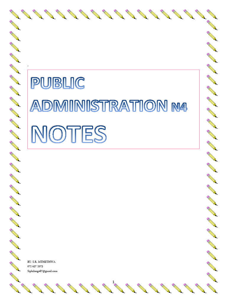 Public Administration N4 NOTES | PDF | Voting | Elections