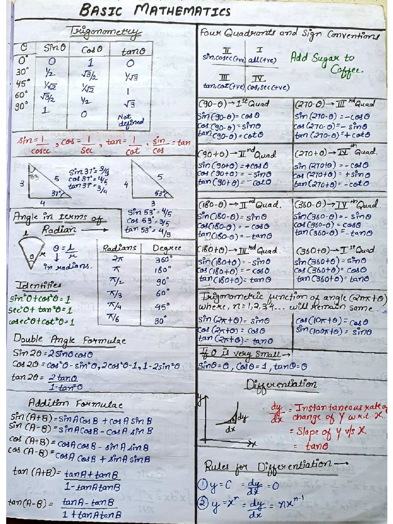 Basic Maths, Vectors, Unit and Dimensions | PDF