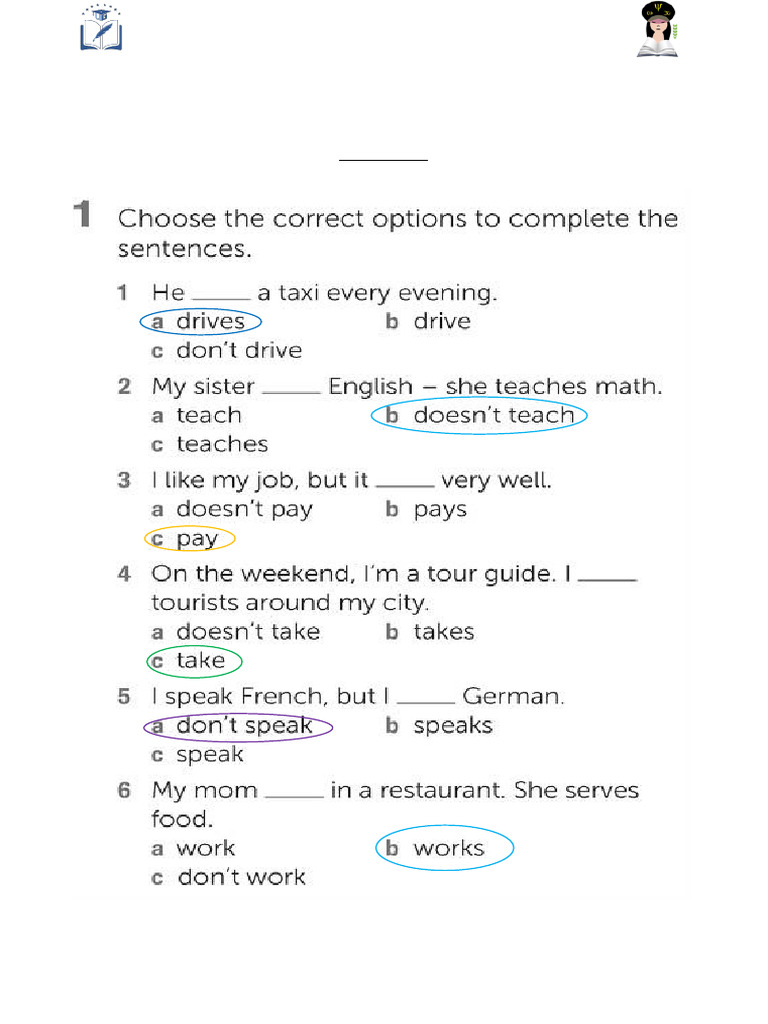 Homework Doesn T Don T Presnet Simple Cristina Suárez | PDF