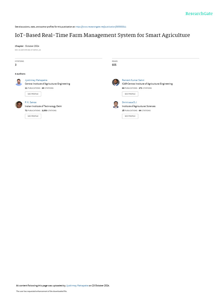 Iot-Based Real-Time Farm Management System For Smart Agriculture | PDF ...